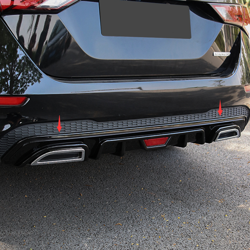 For Nissan Sentra 20-2021 Black Car Rear Lower Bumper Diffuser Lip Dual ...