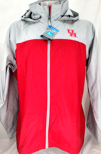 NEW UH Houston Cougars Red Columbia Zip Waterproof Windbreaker Jacket ...
