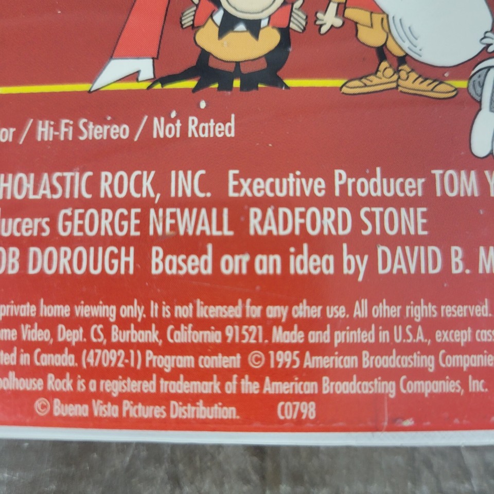 Disney School House Rock VHS Clamshell Science Rock Grammar Rock ...