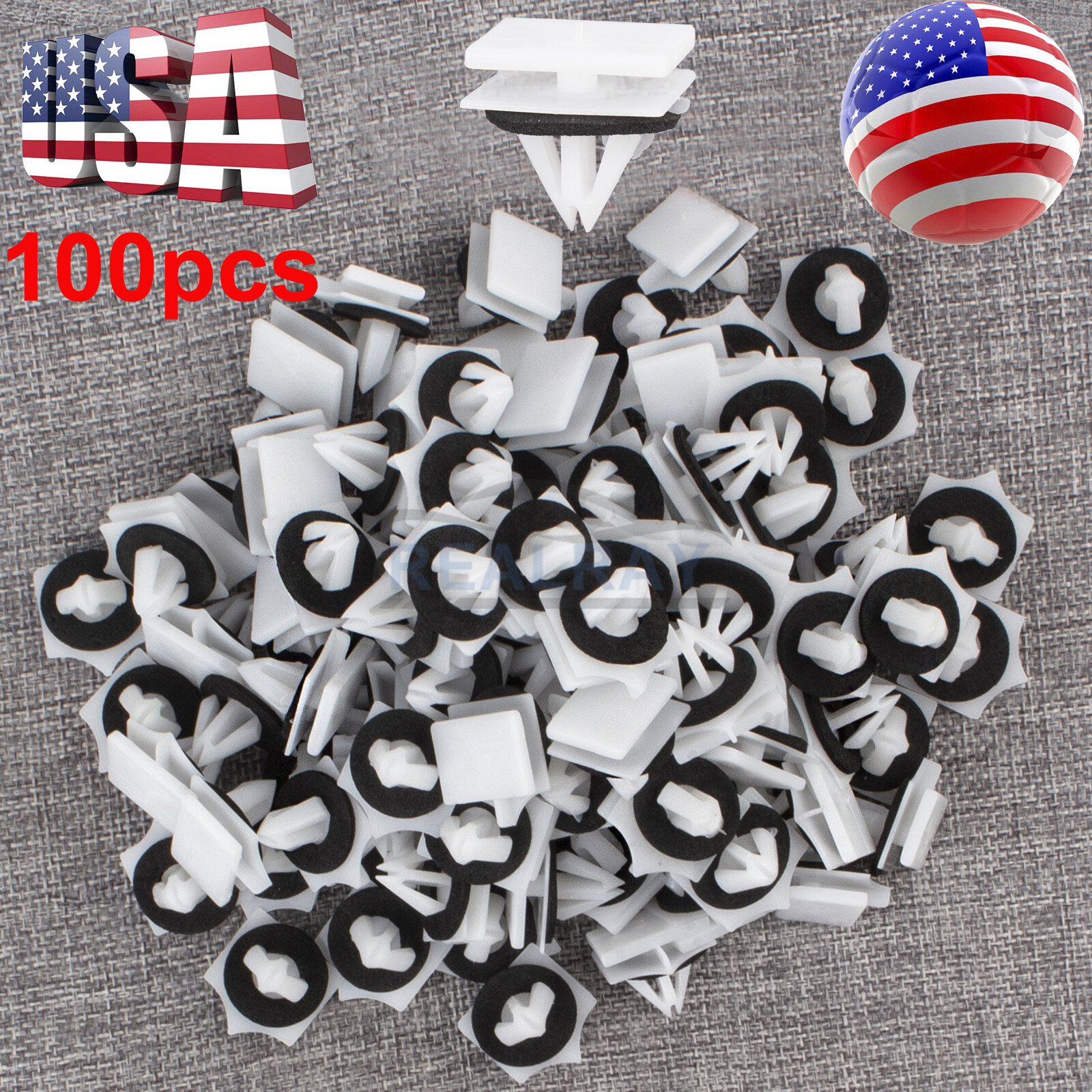 100 PCS ROCKER PANEL MOULDING CLIPS Fit for GM CHEVY AVALANCHE 2002-ON ...
