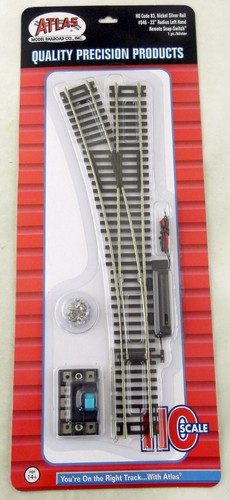 HO Code 83 Nickel Silver Rail 22" Radius Left Remote Snap-Switch - Atlas #546 843375020149 | eBay