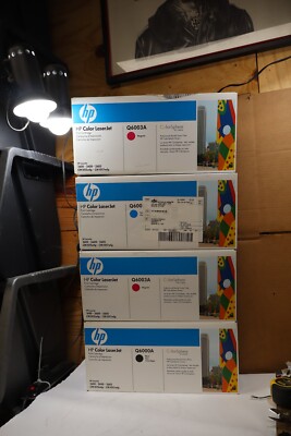 4 X Genuine HP LaserJet Color Toner Q6001A, Q6000A, (2) Q60003A | eBay