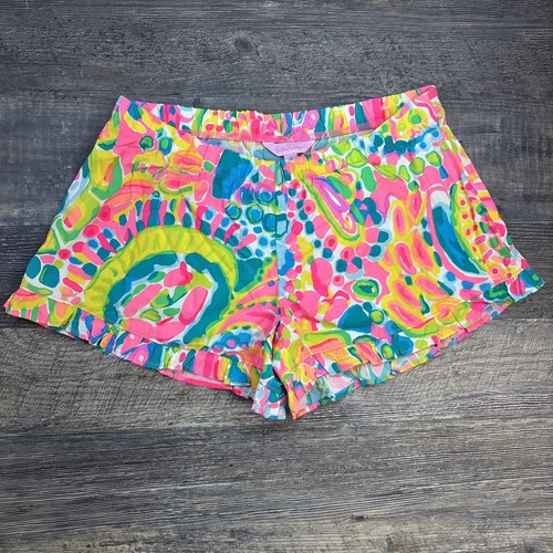 Lilly Pulitzer Kya Ruffle Shorts in Come Out Of You Shell Size S | eBay