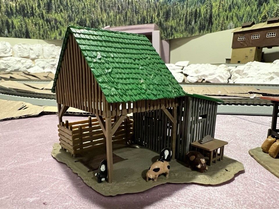 HO Scale Farm Scene Lot – Livestock Buildings, Animals & Figures ...