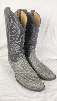 Justin Elephant Print Cowboy Boots 10.5 D | eBay