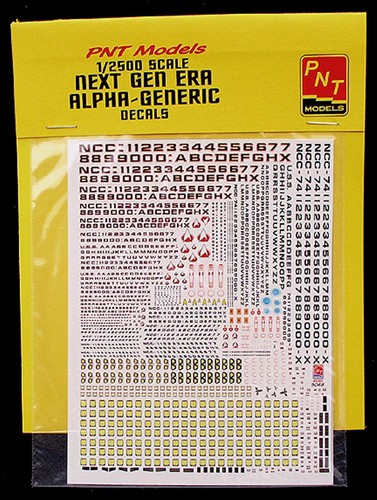 STAR TREK DECALS - Next Gen Era Alpha-Generic - 1:2500 Scale - by PNT ...
