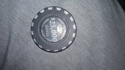 RARE Official Money Chip - Twenty-Five Thousand $25,000 -Black -SN ...
