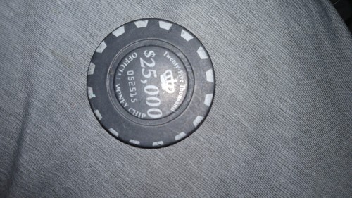 RARE Official Money Chip - Twenty-Five Thousand $25,000 -Black -SN ...