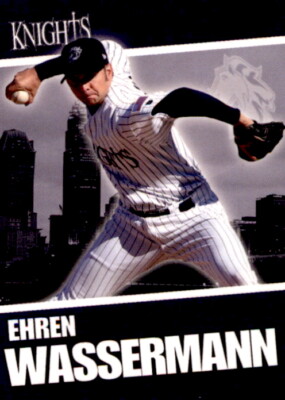 2008 Charlotte Knights Team Issue #28 Ehren Wassermann Sylacauga ...