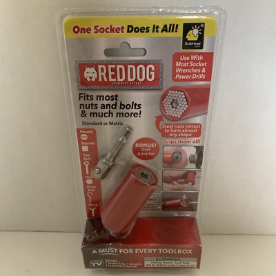 Red Dog Socket AS-SEEN-ON-TV w/ Bonus Drill Adapter Use with Most ...