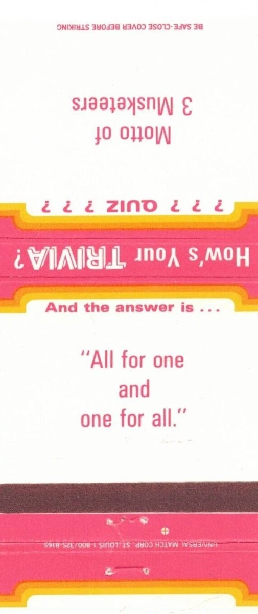 Three Musketeers Motto