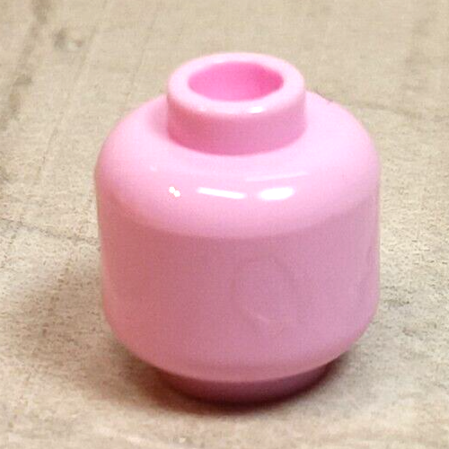 New LEGO Light Pink Head BRIGHT Solid Color PLAIN No Face Lamp Vase ...