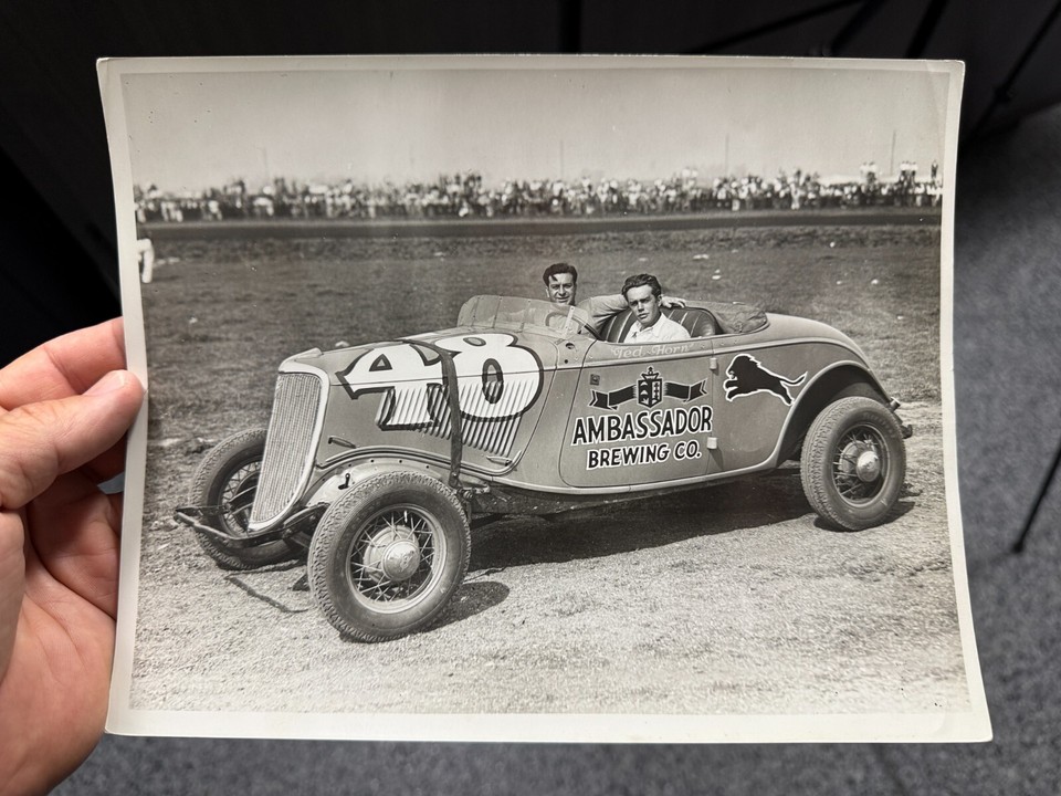 RARE! Original Vintage 1934 FORD ROADSTER HOT ROD Race Car PHOTO Ted ...