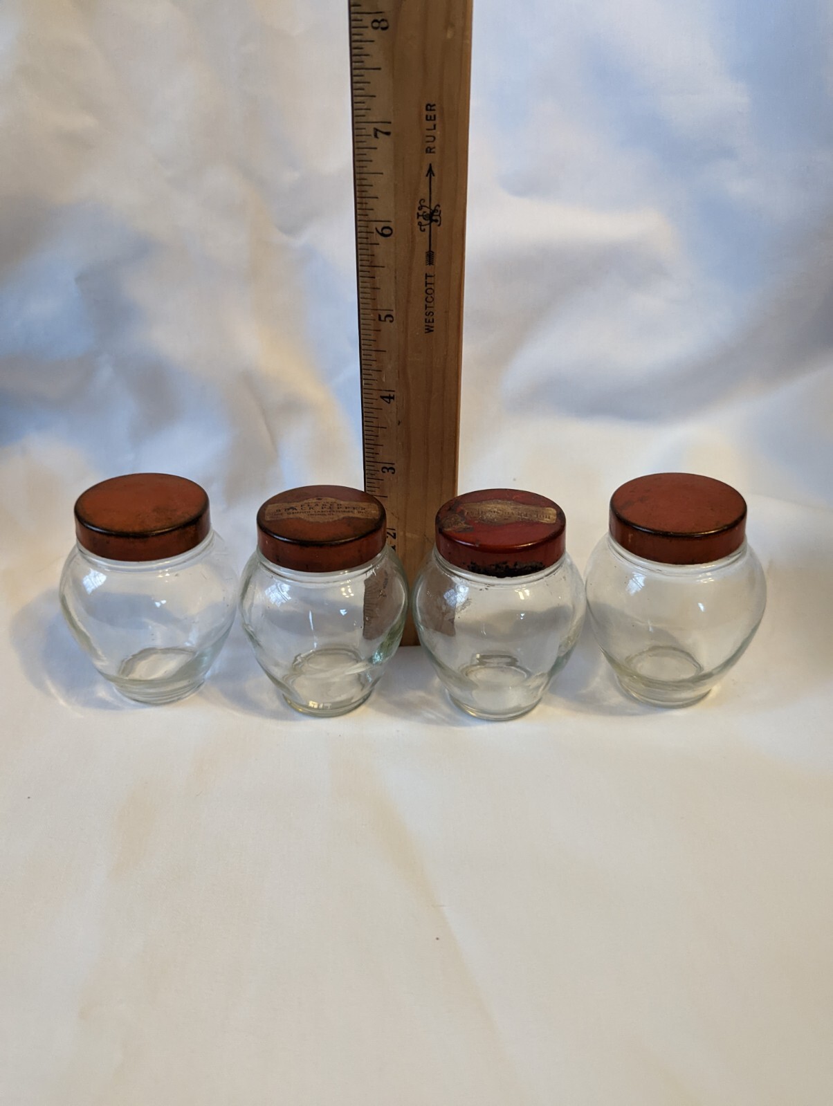 Set of 4 vintage Griffith Laboratories spice jars with orange lids | eBay