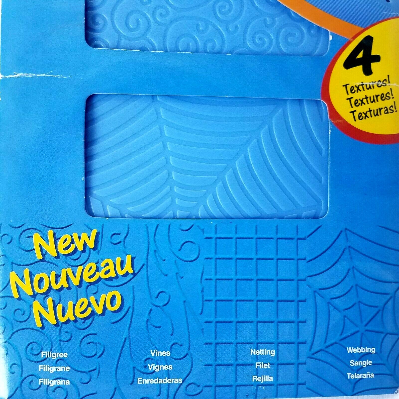 Fiskars Illusion Texture Plates w/ 4 Designs -Filigree Vines Netting ...