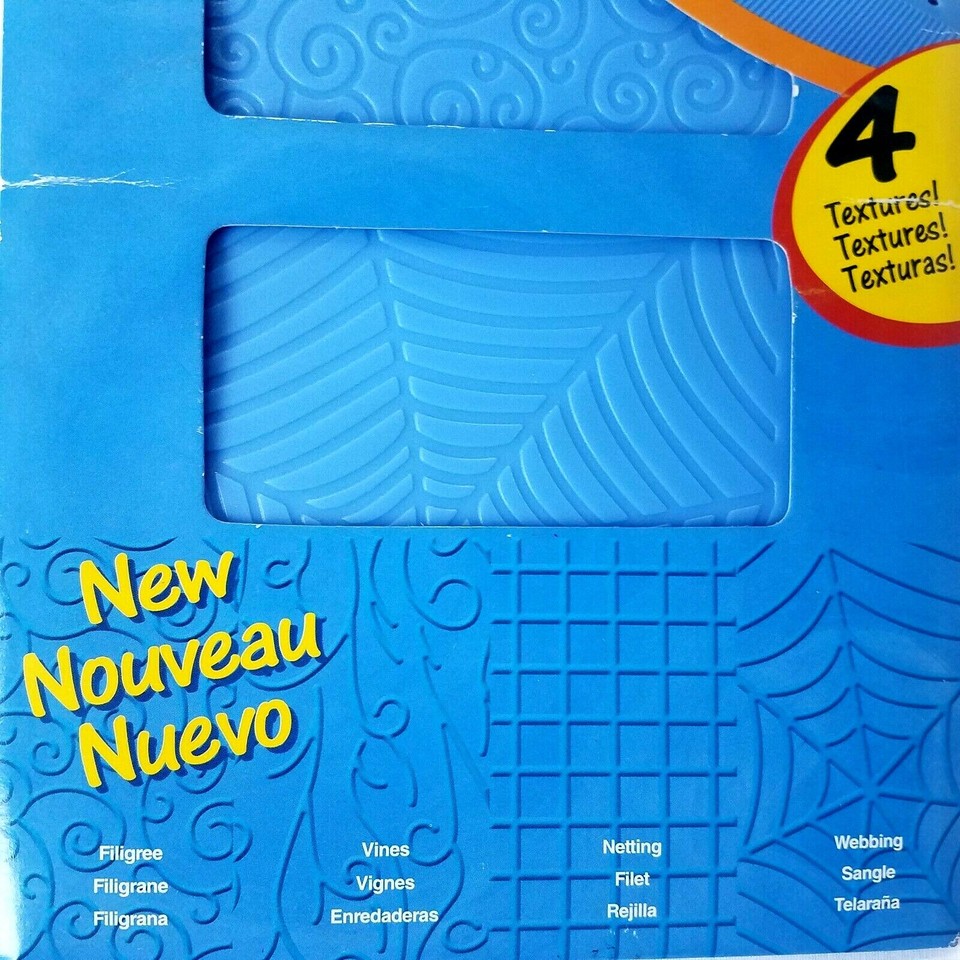 Fiskars Illusion Texture Plates w/ 4 Designs -Filigree Vines Netting ...