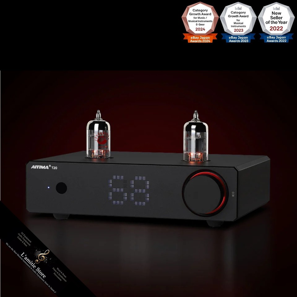 AIYIMA T20 Fully Balanced Hi-Fi Tube Preamplifier ECC83 Vacuum Tube ...