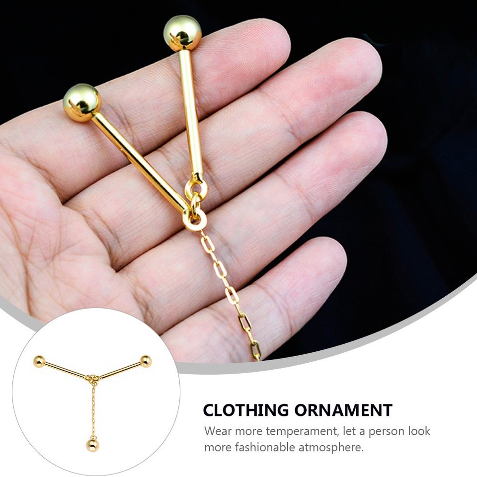 1Pc Metal Collar Pin Creative Spiral Collar Button Decorative Brooch ...