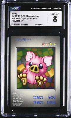 Yugioh Card Batty Monster Capsule Playstation NFS Promo CGC 8 NM/MINT ...