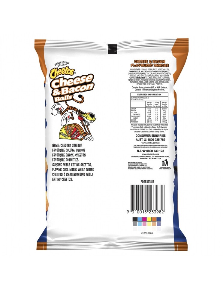 Cheetos Cheese & Bacon Balls 45g x 18 | eBay