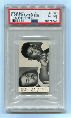 1950 Svart Vita OS Sportserien OS60 60 Joe Louis Floyd Patterson PSA 6 ...