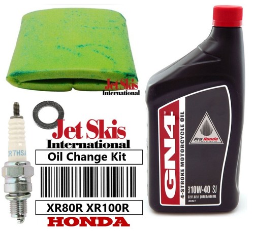 OEM HONDA XR100R XR100 XR80R XR80 TUNE UP OIL CHANGE KIT AIR FILTER ...