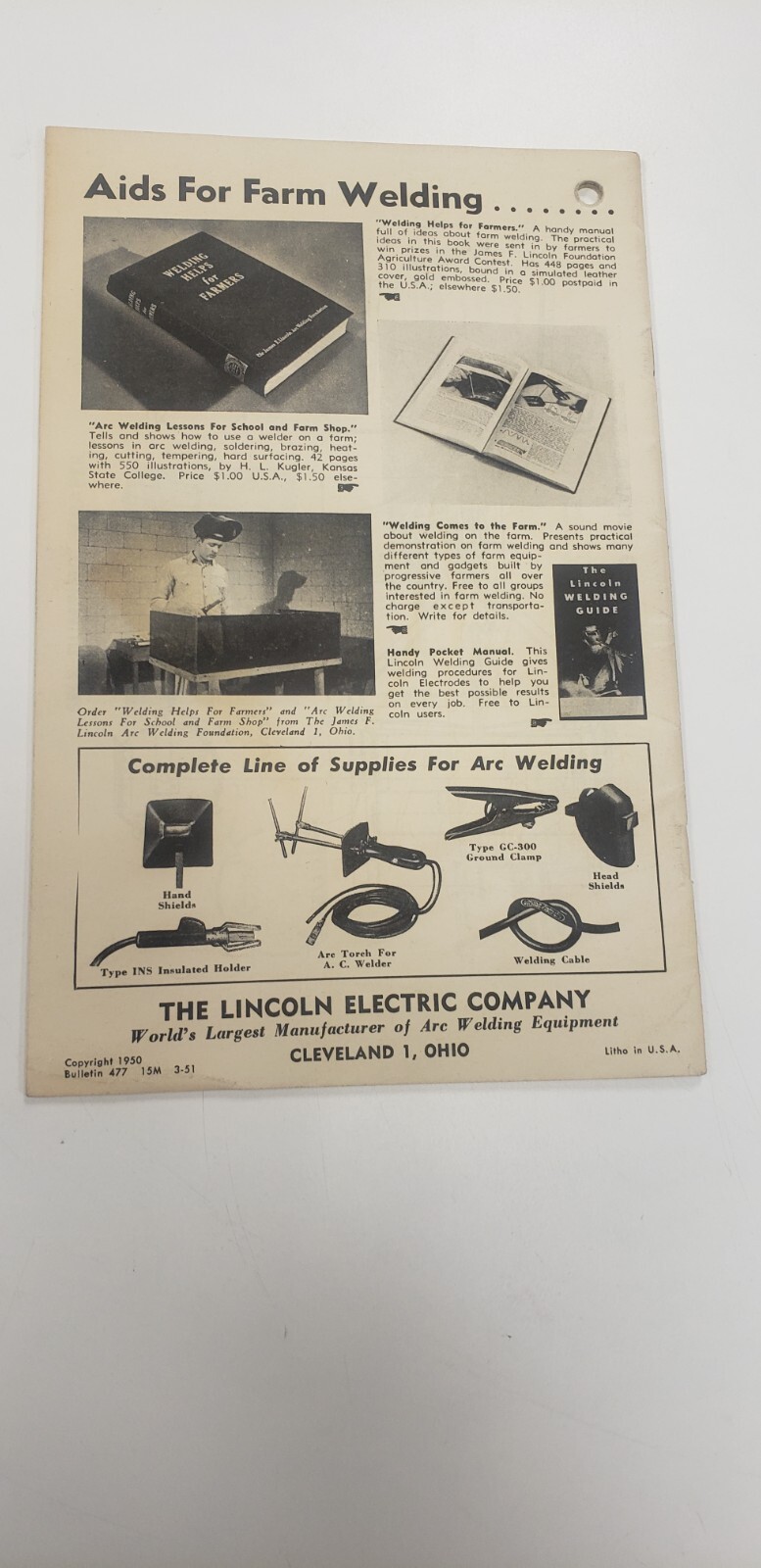 Vintage Lincoln Build A Tool Plans Manual 1950 Paperback Pamphlet ...