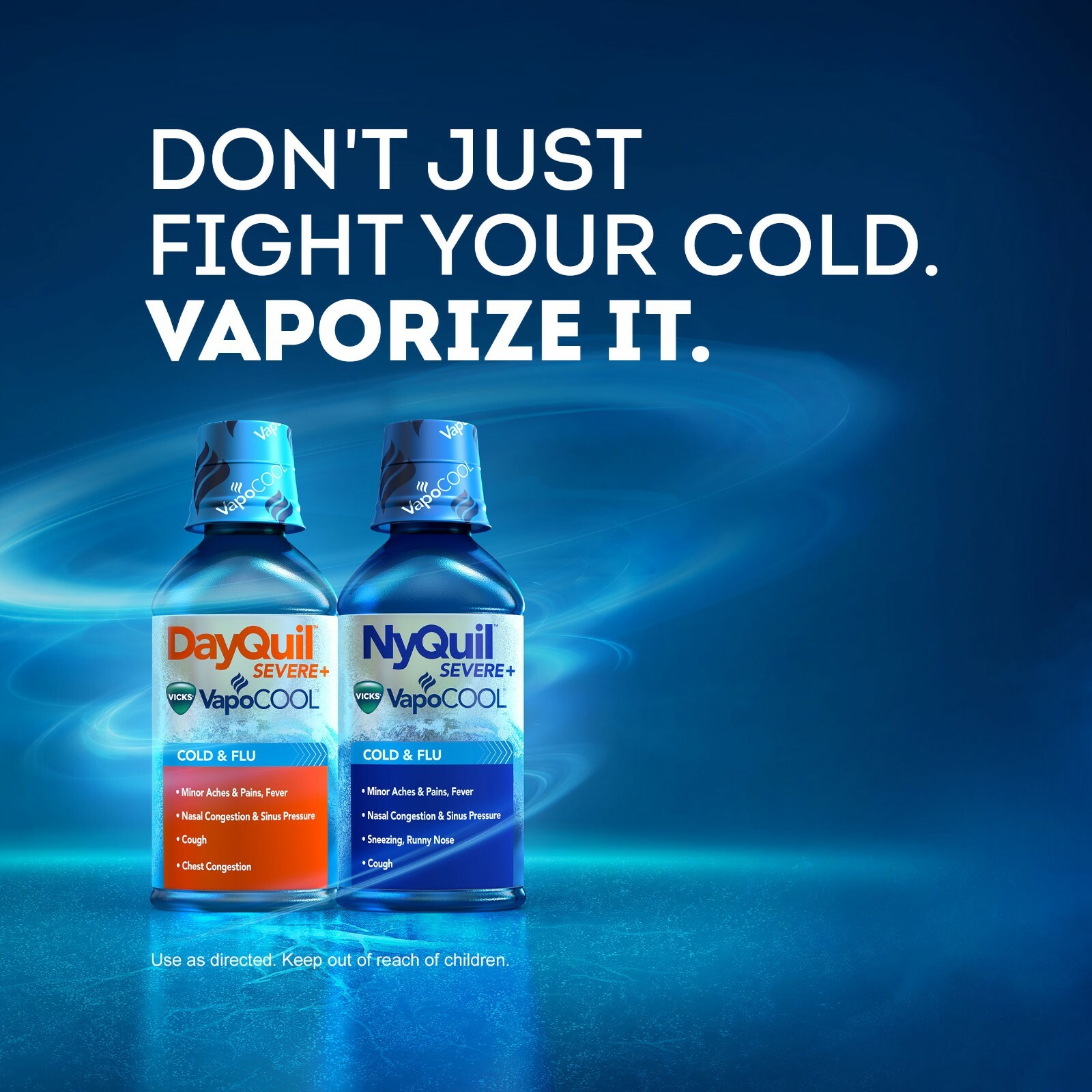 Vicks DayQuil and NyQuil VapoCOOL Cold medicine liquid, 12 fl oz 2 pk ...