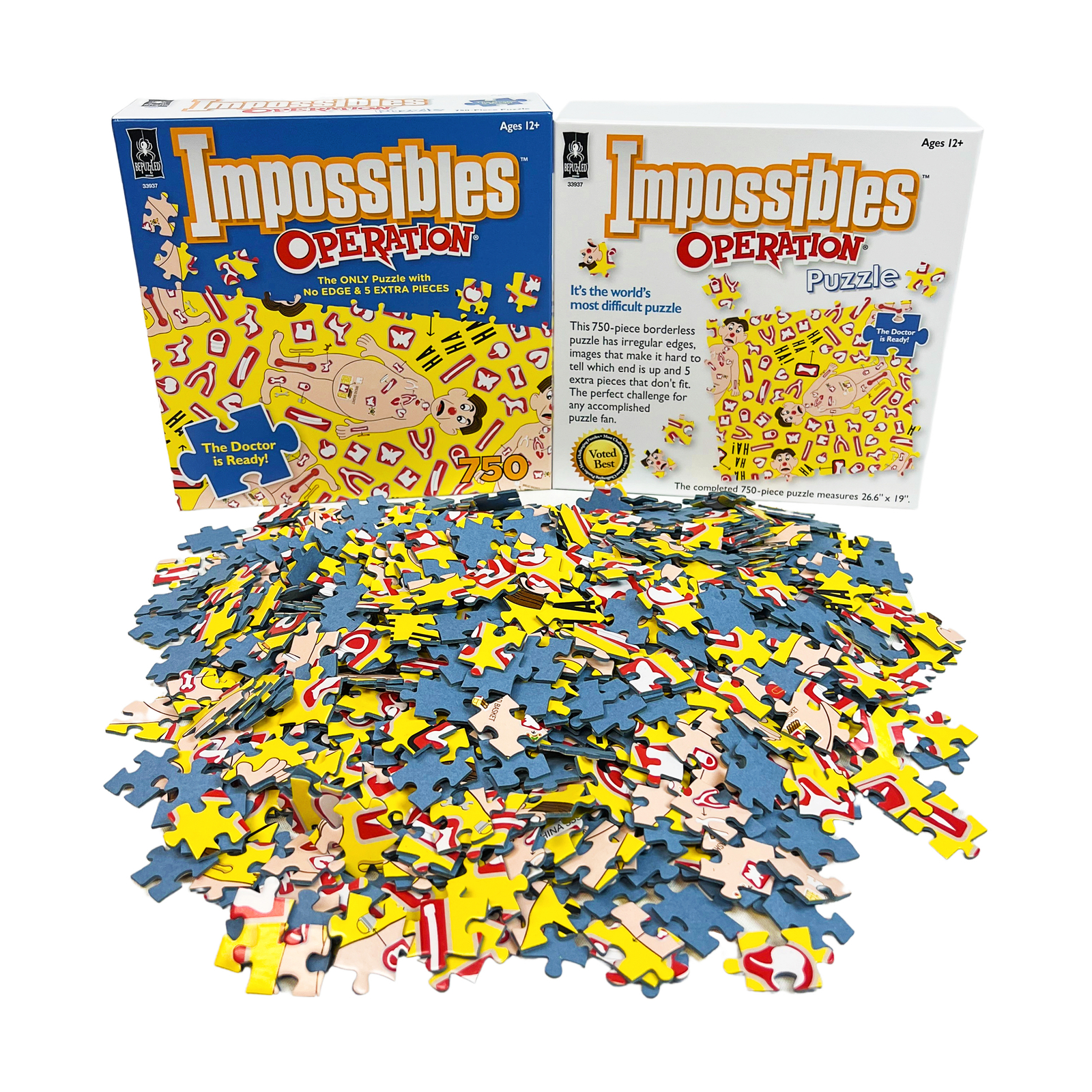 New - BePuzzled Impossibles Puzzle - Hasbro Operation: 750 Pcs - Ages ...
