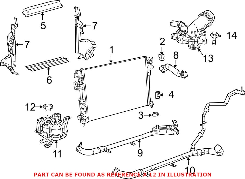 Genuine Mopar Passenger Right Radiator Cap 68442532AA | eBay