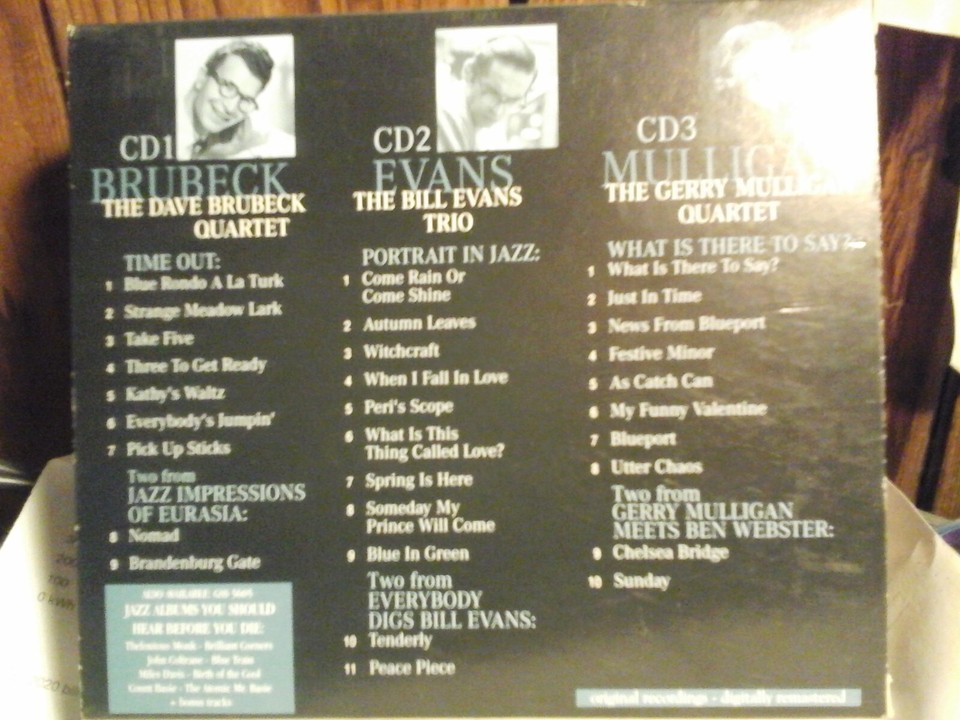 Jazz Albums You Should Hear Before You Die CD Gerry Mulligan Bill Evans ...