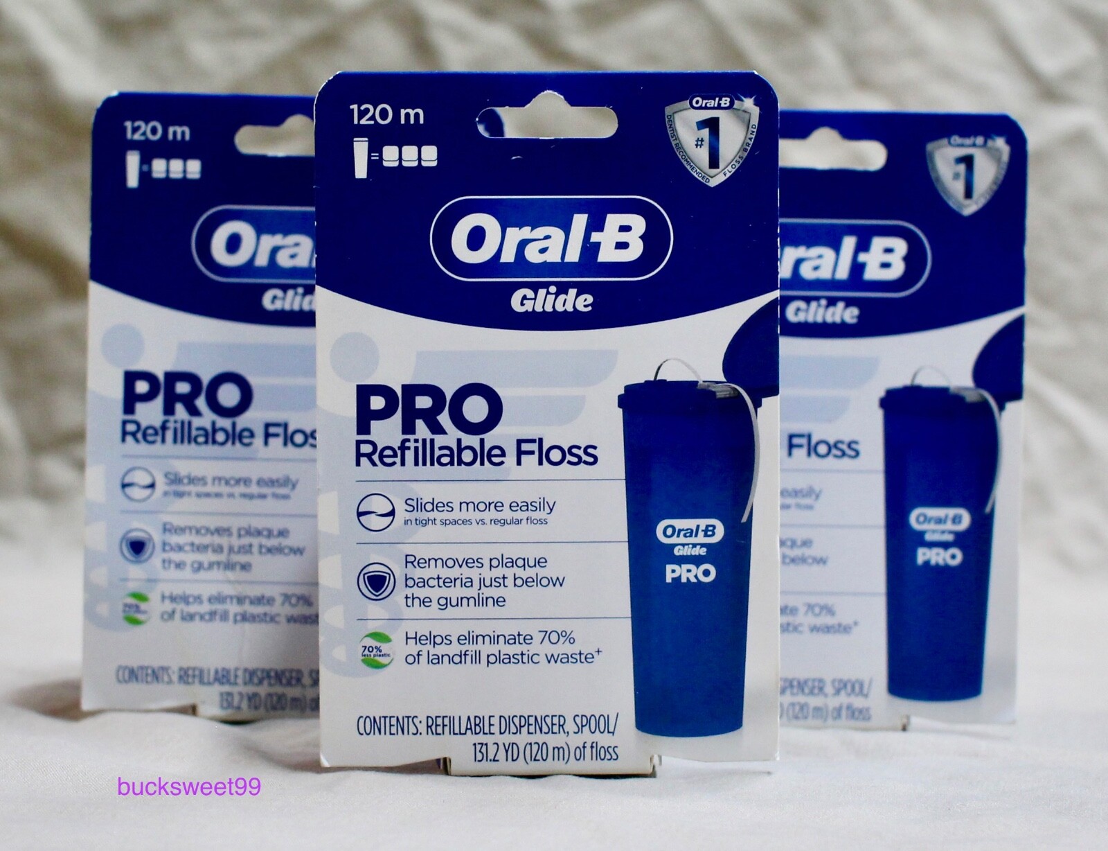 Oral-B Glide PRO Refillable Floss - 131.2 YD each - 3 PACKS | eBay