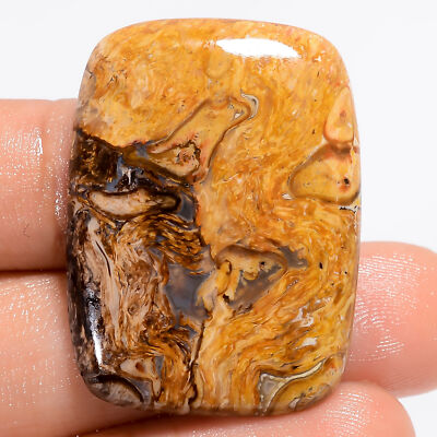 Natural Palm Root Agate Radiant Cabochon Gemstone 38.5 Ct. 34X25X5 mm ...
