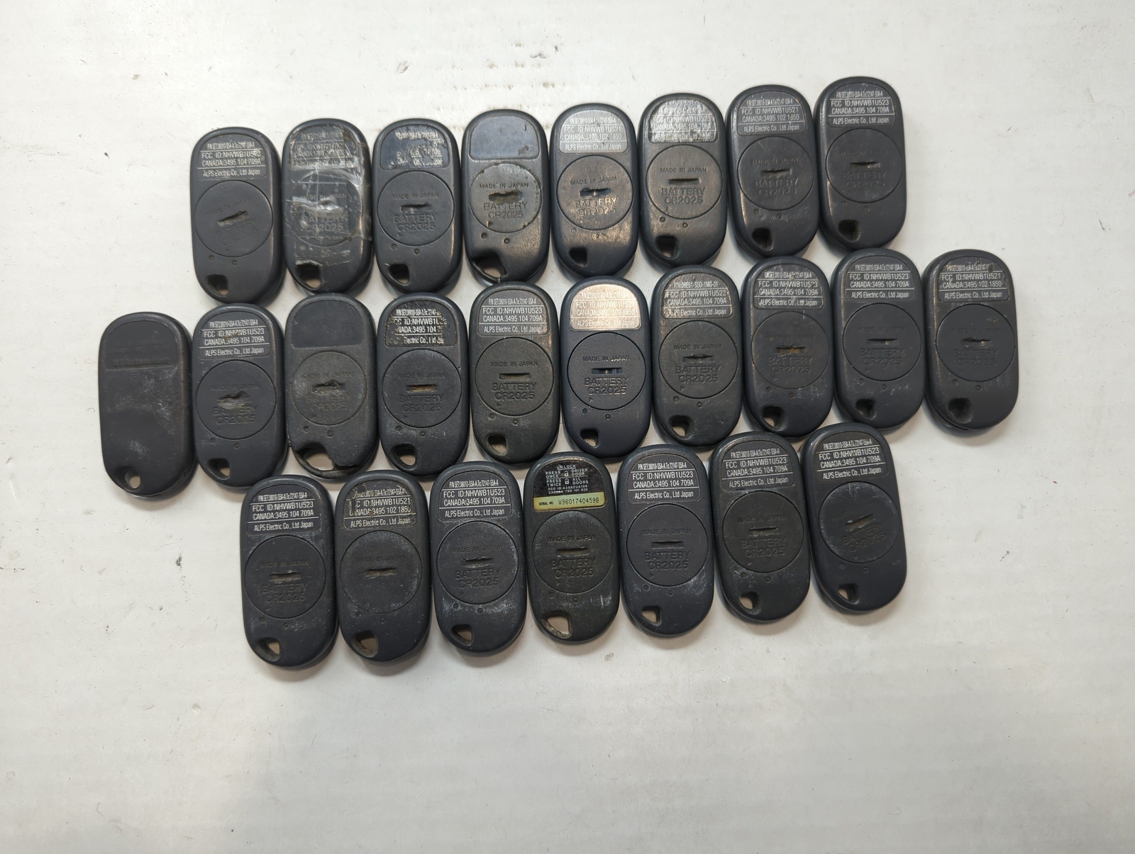 Lot of 25 Honda Keyless Entry Remote Fob MIXED FCC IDS MIXED PART ...
