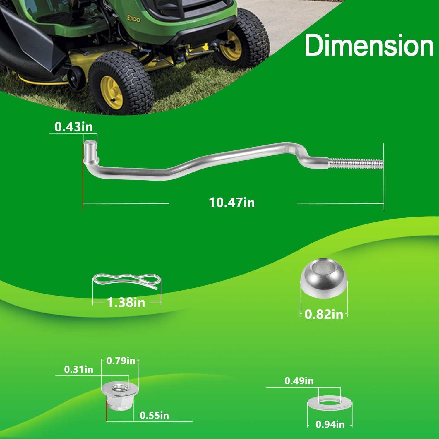 Front Draft Arm Kit GX20497 for John Deere Tractor Mower 102 115 125 ...