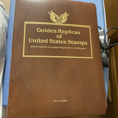 Golden Replicas Of United States Stamps Proof Replicas On A Glming ...