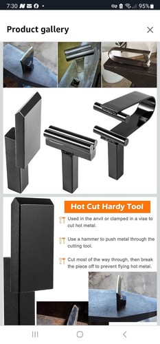 3pcs Blacksmith Anvil Forge Hardy Tool 3/4" Hot Cut Creasing Stake ...