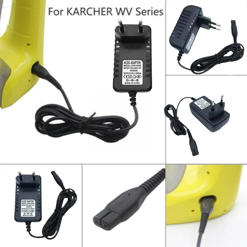 Window Vac Vacuum Battery Charger UK Plug Karcher WV2 50 60 70 75 ...