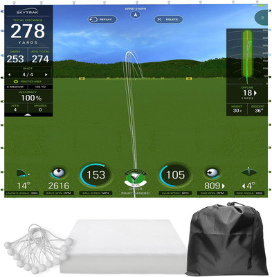 Golf Impact Screen with Upgraded Grommet Slings, 3D Air Mash Golf ...