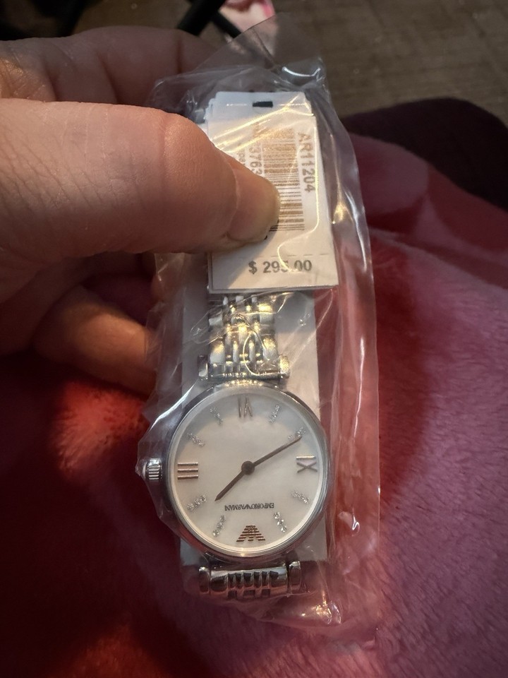 Emporio Armani AR11204 Women’s Silver Quartz Watch | New w/ Box & Tags ...