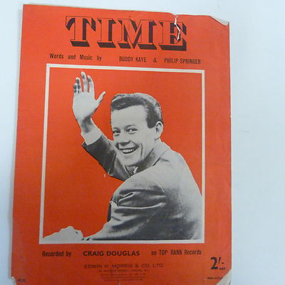 songsheet TIME Craig Douglas 1961 | eBay UK