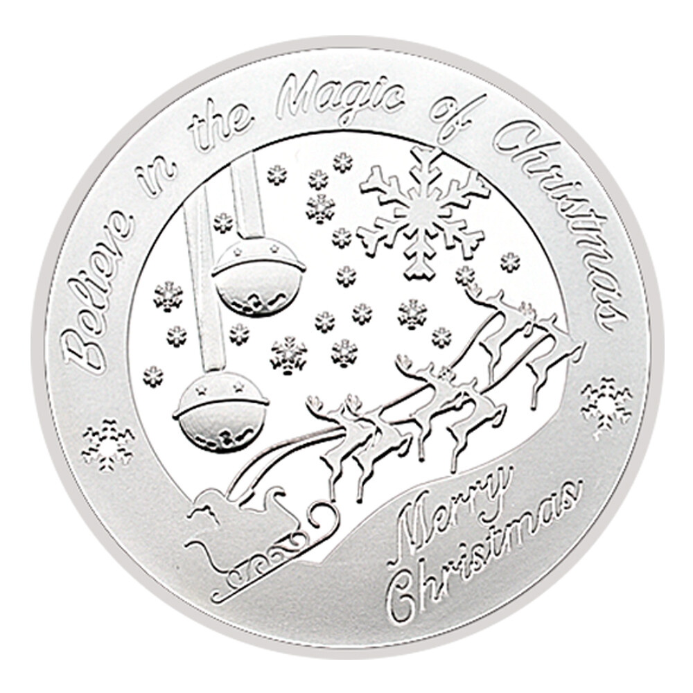 2023 Merry Christmas Challenge Coin Santa Claus Silver Coin Christmas ...