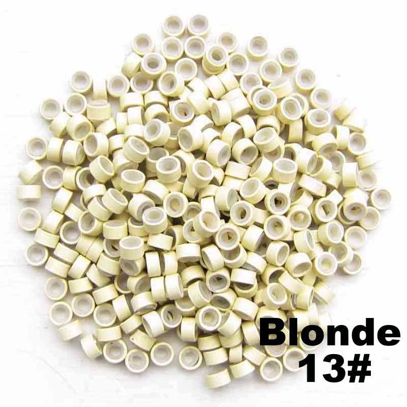 5mm 500/1000pcs Silicone Lined Micro Loop Clip Rings/Beads for Hair ...