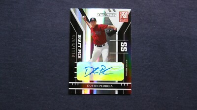 2004 Donruss Elite Extra Edition #262 Dustin Pedroia Red Sox Rookie ...