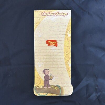 Curious George w/ Bananas Magnetic List Pad, To Do List Note Pad, New ...