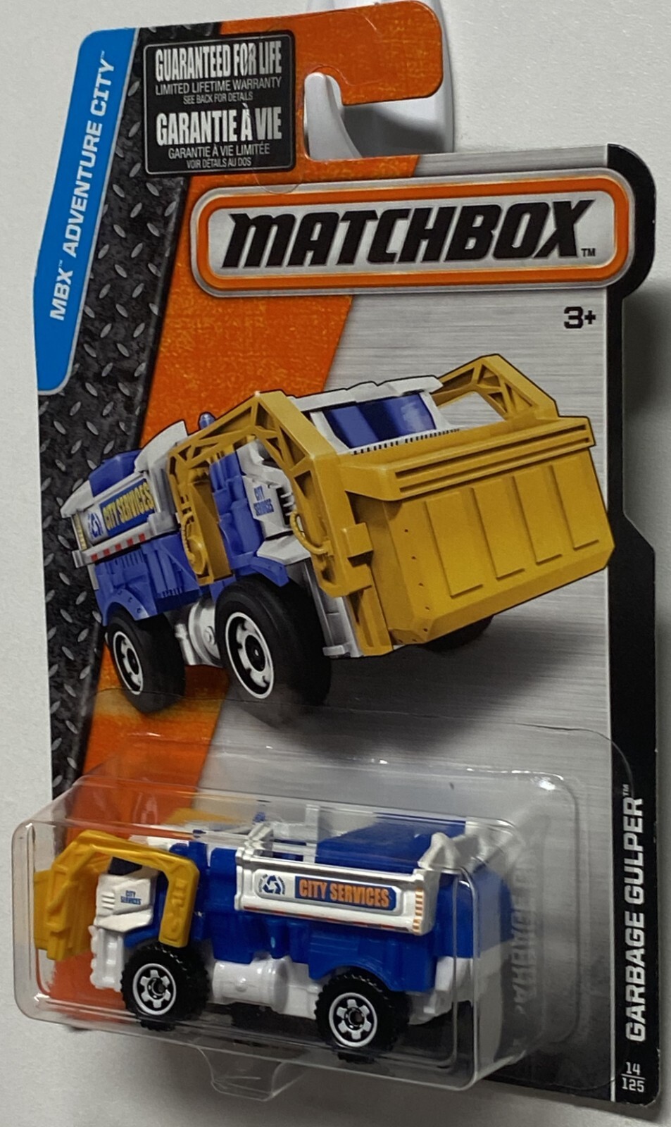 Matchbox 2016 MBX Adventure City Garbage Gulper Front Load Garbage ...
