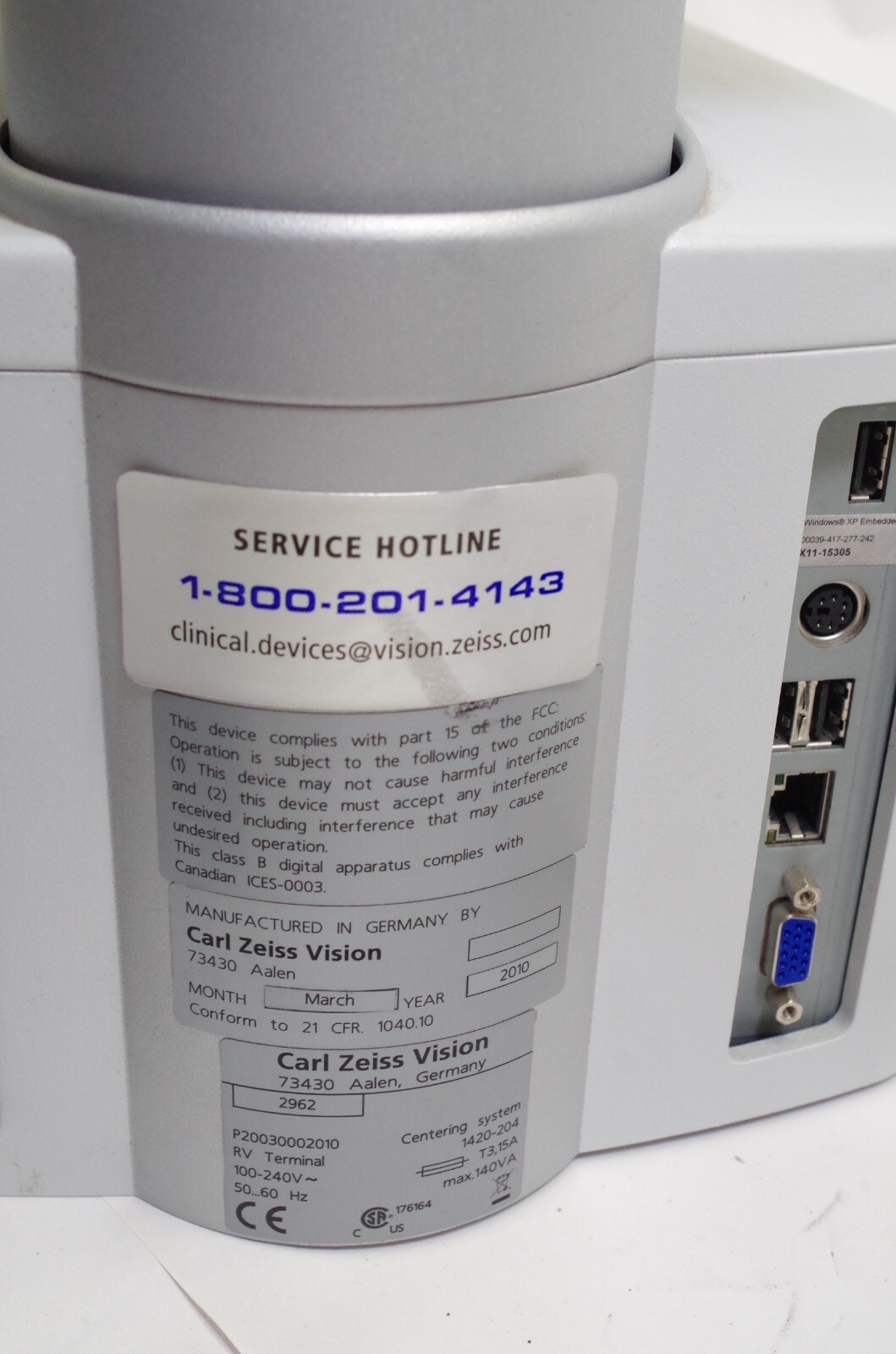 Carl Zeiss Vision RV I-Terminal Centering System Lens Measuring Device ...