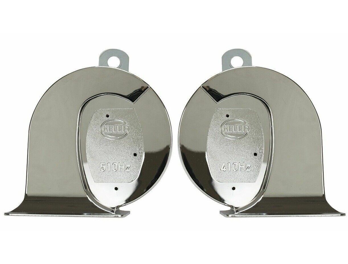 Hella Twin Tone Fanfaren Horn Set Chrome Plated 510/410 HZ Trumpet Horn ...