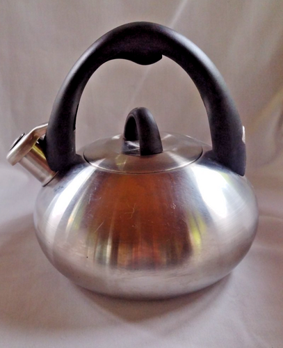 Calphalon 2 Qt Whistling Brushed Stainless Steel Tea Kettle | eBay