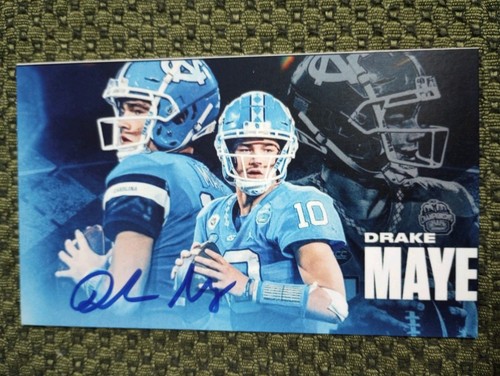 DRAKE MAYE 2024 PROMO AUTO NEW ENGLAND PATRIOTS AUTOGRAPH OVERSIZED 3 ...